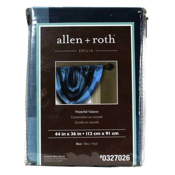 Allen & Roth | Accents | Allen Roth Emilia Valance Curtains Blue | Poshmark
